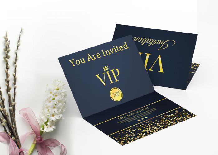 Folded A5 Size Invitation Cards- Print Custom Wedding Invites- Inkmonk